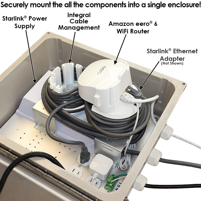 Altelix Fiberglass Weatherproof Starlink® / Amazon eero® Mesh Wi-Fi Ro ...
