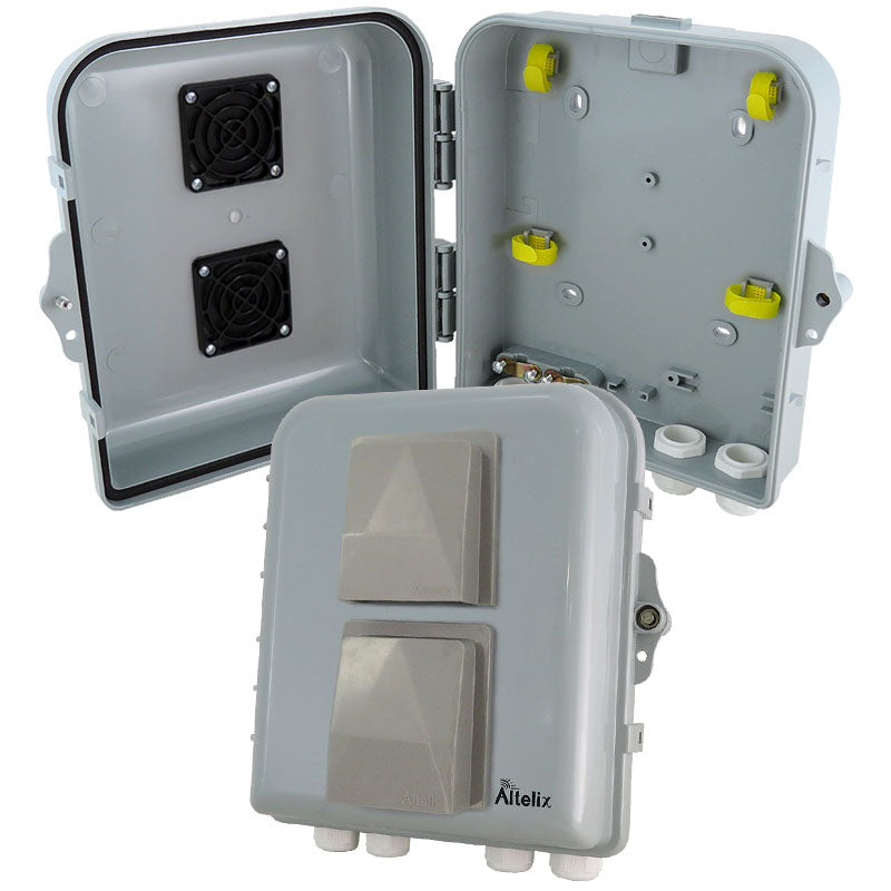 Altelix 10x9x4 PC+ABS Weatherproof Vented Utility Box NEMA Enclosure w ...