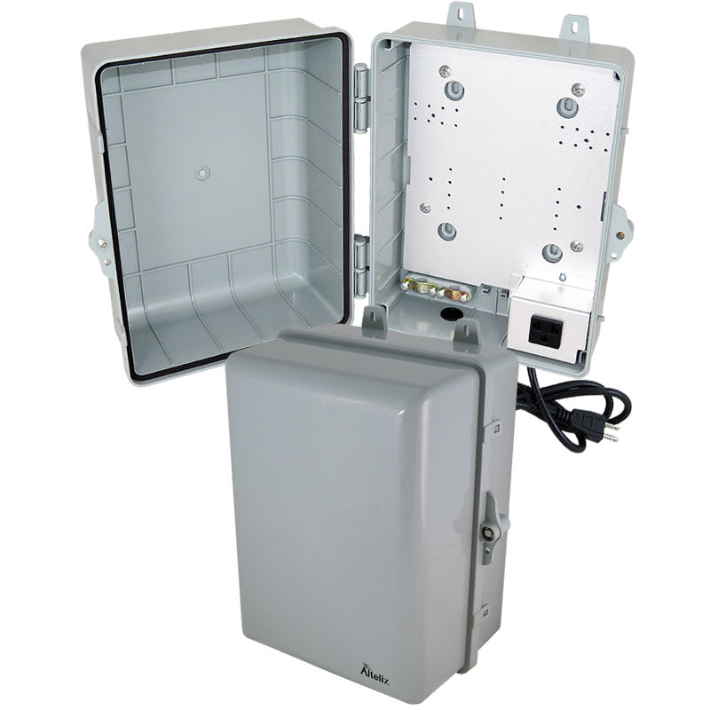 Altelix 12x9x7 NEMA 4X PC+ABS Weatherproof Utility Box NEMA Enclosure ...