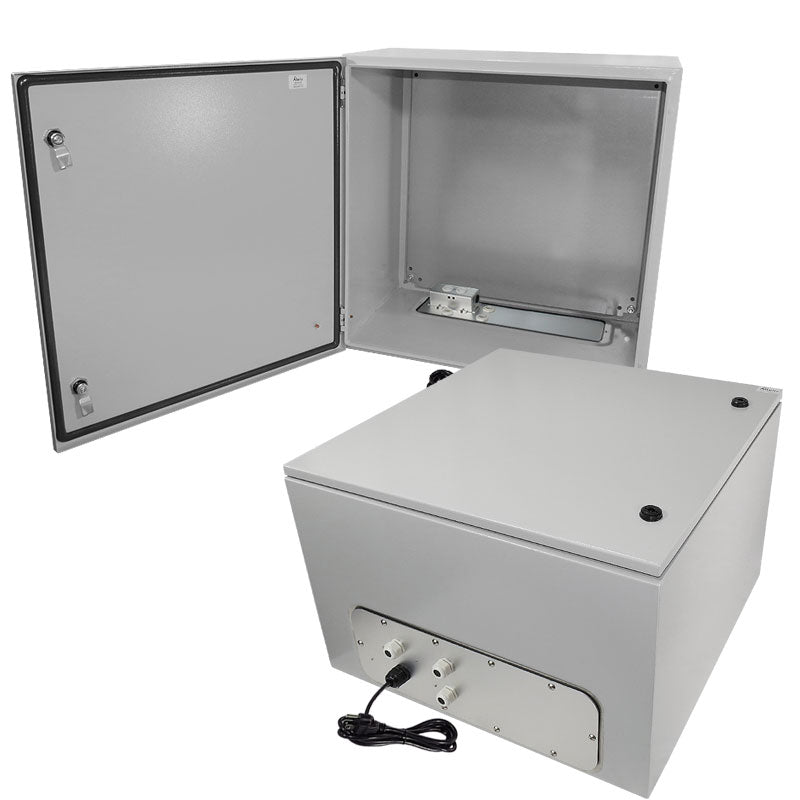 Altelix NEMA 4X Steel Weatherproof Enclosure with Single 120 VAC Duple ...