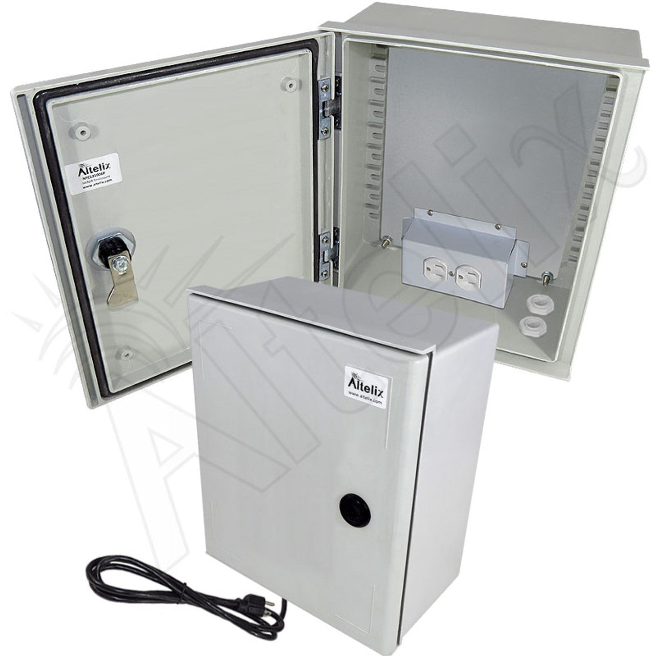 Altelix NEMA 3X Fiberglass Weatherproof Enclosure with Equipment Mount ...