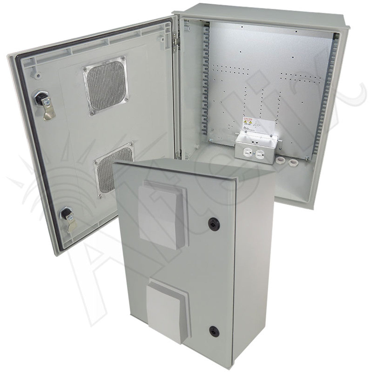 Altelix Vented Fiberglass Weatherproof NEMA Enclosure with Equipment M ...
