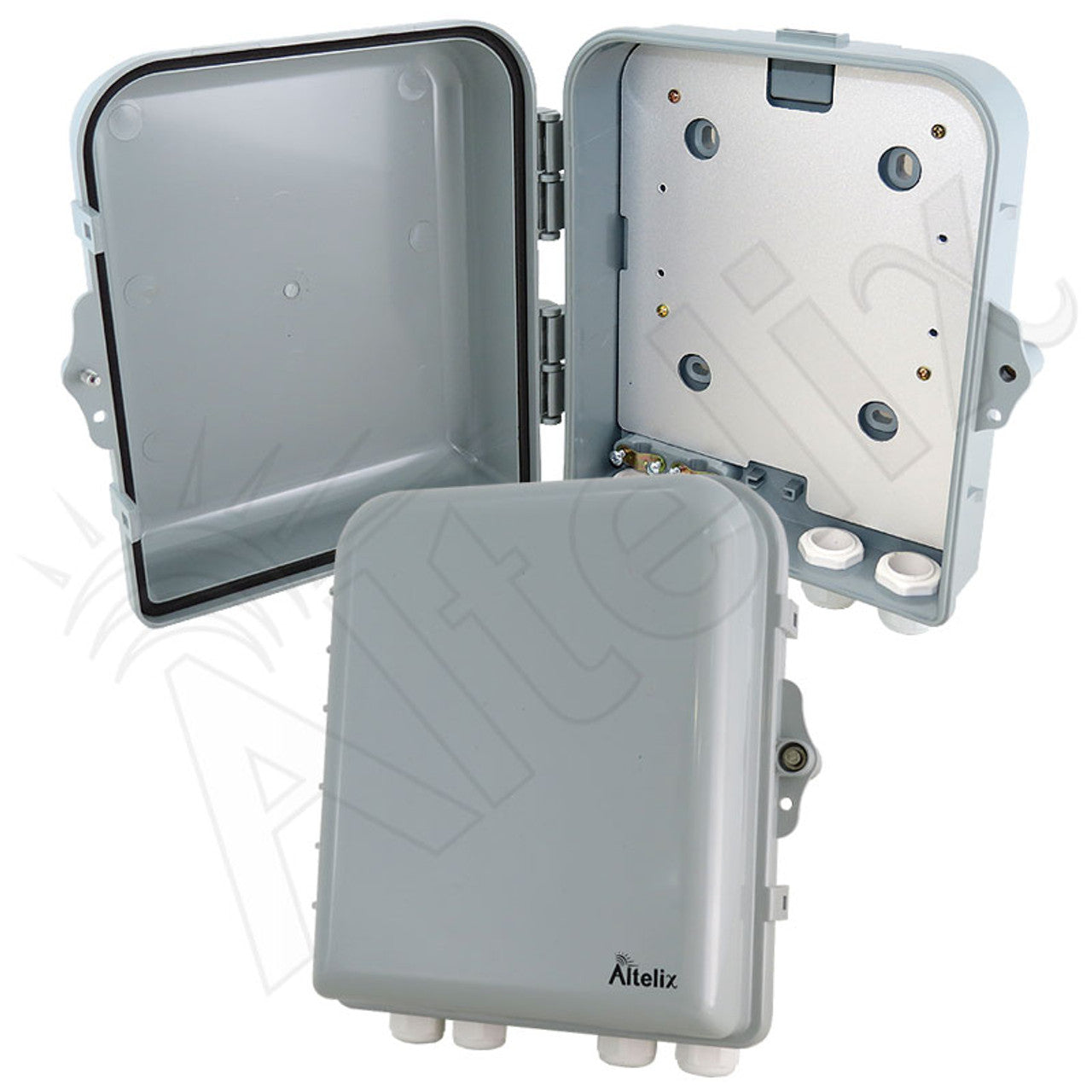Altelix 10x9x4 IP66 NEMA 4X PC+ABS Weatherproof Utility Box with Hinge ...