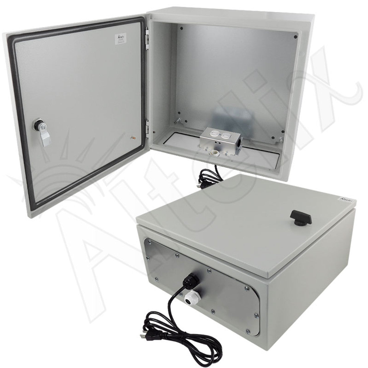 Altelix NEMA 4X Steel Weatherproof Enclosure with 120 VAC Outlets and ...